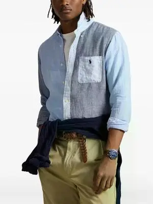 Polo Ralph Lauren Colour-blocked Button-up Shirt - Blue