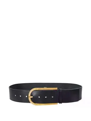 Polo Ralph Lauren Buckled Leather Belt - Black
