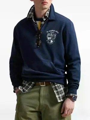 Polo Ralph Lauren Graphic-print Fleece Sweatshirt - Blue