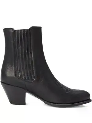 Polo Ralph Lauren 70mm Chelsea Western Ankle Boots