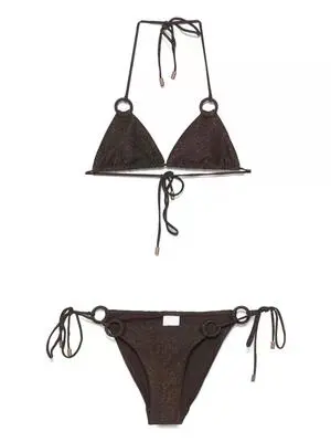 Zimmermann Textured Ring Bikini - Brown