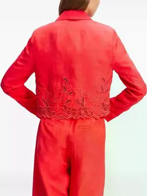 Karl Lagerfeld Embroidered Cropped Jacket
