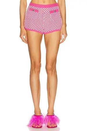 Versace Knit Mini Short - Eggshell & Guava