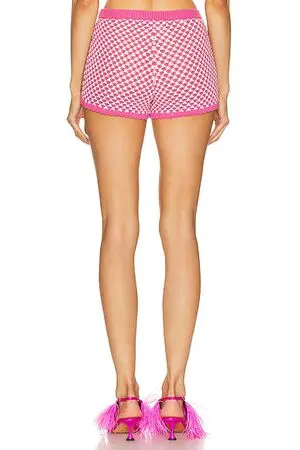Versace Knit Mini Short - Eggshell & Guava