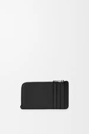 Loewe Coin Cardholder In Satin Leather Skin - Black