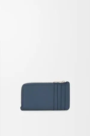 Loewe Coin Cardholder In Satin Leather Skin - Indigo Dye