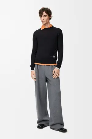 Loewe Sweater In Wool - Black/grey
