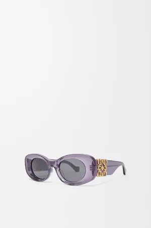 Loewe Beveled Oval Sunglasses - Transparent Purple