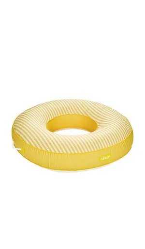 FUNBOY Premium Fabric Tube Float In Yellow - Yellow Stripe