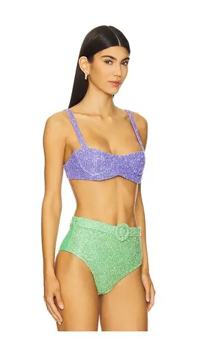 OCEANUS Heidi Underwire Beaded Bikini Top