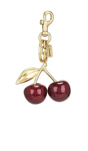 COACH Resin Cherry Bag Charm Red Apple