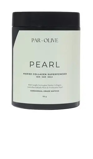 PAR OLIVE Pearl Marine Collagen Superpowder - Ceremonial Grade Matcha