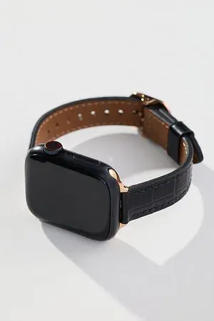 POSH TECH Leather Apple Watch Band - Black