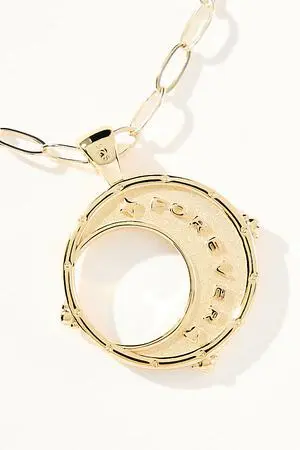 JANE WIN Forever Moon & Back Pendant Necklace