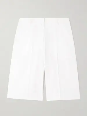 TOTÊME Cotton And Linen-blend Shorts - Off-white