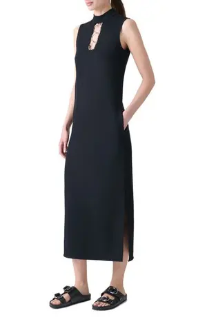 Akris Ring Yoke Virgin Wool Midi Dress