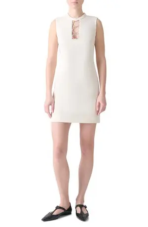 Akris Ring Hardware Shift Mini Dress