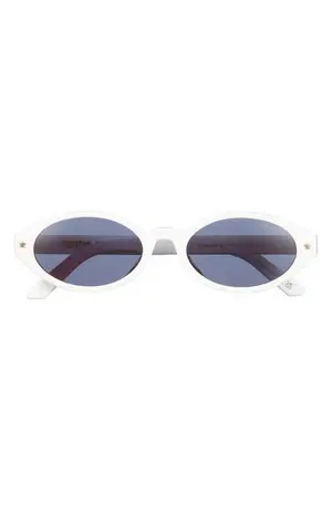 Dior Pacific R1i 52mm Oval Sunglasses - White/ Other / Blue