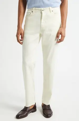 Zegna City Fit Stretch Jeans - Light Yellow Solid
