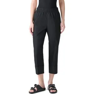 Akris Farell Cuffed Cotton Poplin Crop Pants