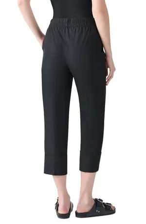 Akris Farell Cuffed Cotton Poplin Crop Pants