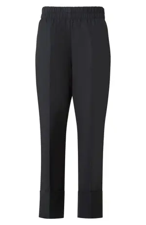 Akris Farell Cuffed Cotton Poplin Crop Pants