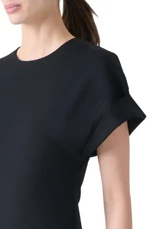 Akris Dot Cutout Back Dolman Sleeve Top