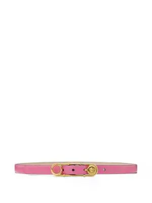 Versace Safety Pin Leather Belt - Pink