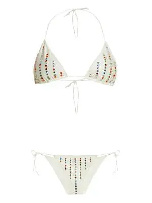 Oseree Gem Triangle Bikini - White
