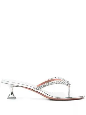 Amina Muaddi Kitten Heel Sandals For Women
