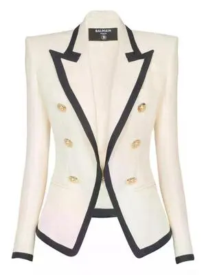 Balmain Fitted Jacket - Neutrals