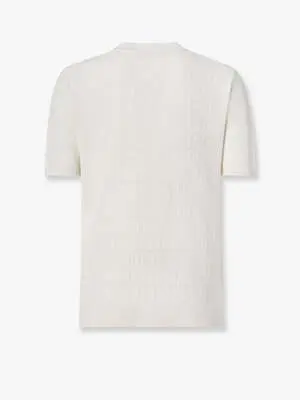 Fendi Cotton Blend T-shirt With Ff Logo
