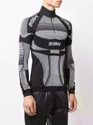 MISBHV High-collar Fitted Top