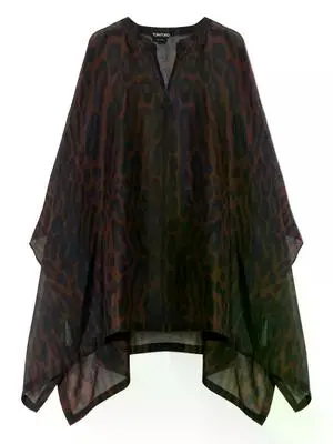 TOM FORD Leopard-print Beach Dress - Brown