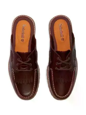 Timberland Lace-up Leather Mules - Red