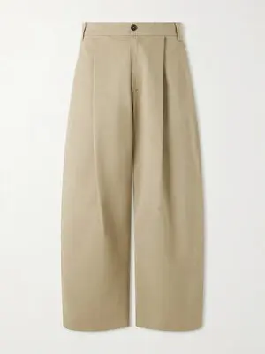 Studio Nicholson Sorte Wide-leg Cotton-twill Trousers
