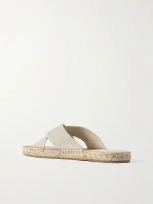 Zegna Panarea Suede Sandals - Neutrals