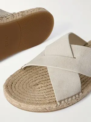 Zegna Panarea Suede Sandals - Neutrals