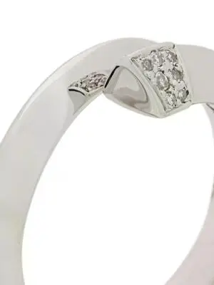 SHAUN LEANE Sabre Tusk Diamond Ring - Silver