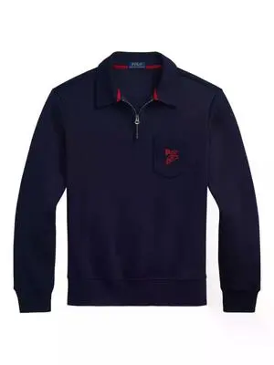 Polo Ralph Lauren Mesh Collared Sweatshirt - Blue