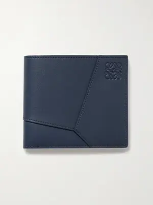 Loewe Puzzle Logo-debossed Leather Billfold Wallet - Blue