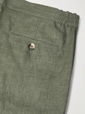 Loro Piana Nolan Straight-leg Linen Shorts - Green