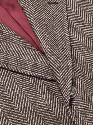 Brunello Cucinelli Herringbone Cashmere And Silk-blend Coat