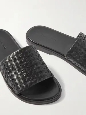 Bottega Veneta Intrecciato Leather Slides