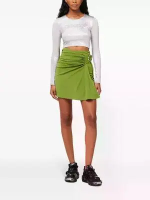 Rabanne Draped Crepe Wrap Skirt