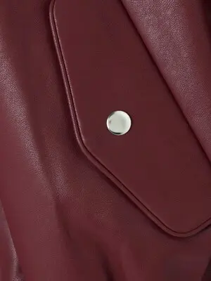 THE FRANKIE SHOP Senta Oversized Bomber Jacket - Burgundy