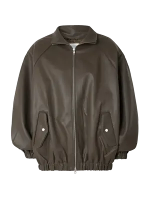 THE FRANKIE SHOP Senta Oversized Bomber Jacket Green