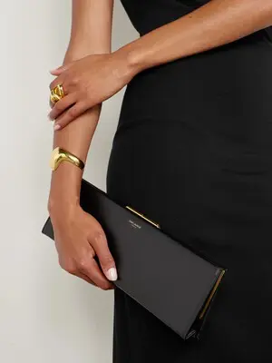 Saint Laurent Midnight Leather Clutch