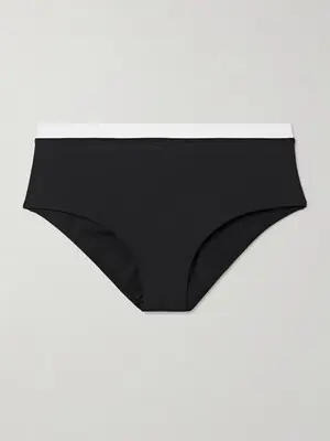 Staud Devon Two-tone Bikini Briefs - Black
