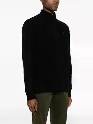 Polo Ralph Lauren Cable-knit Wool-cashmere Blend Sweater - Black